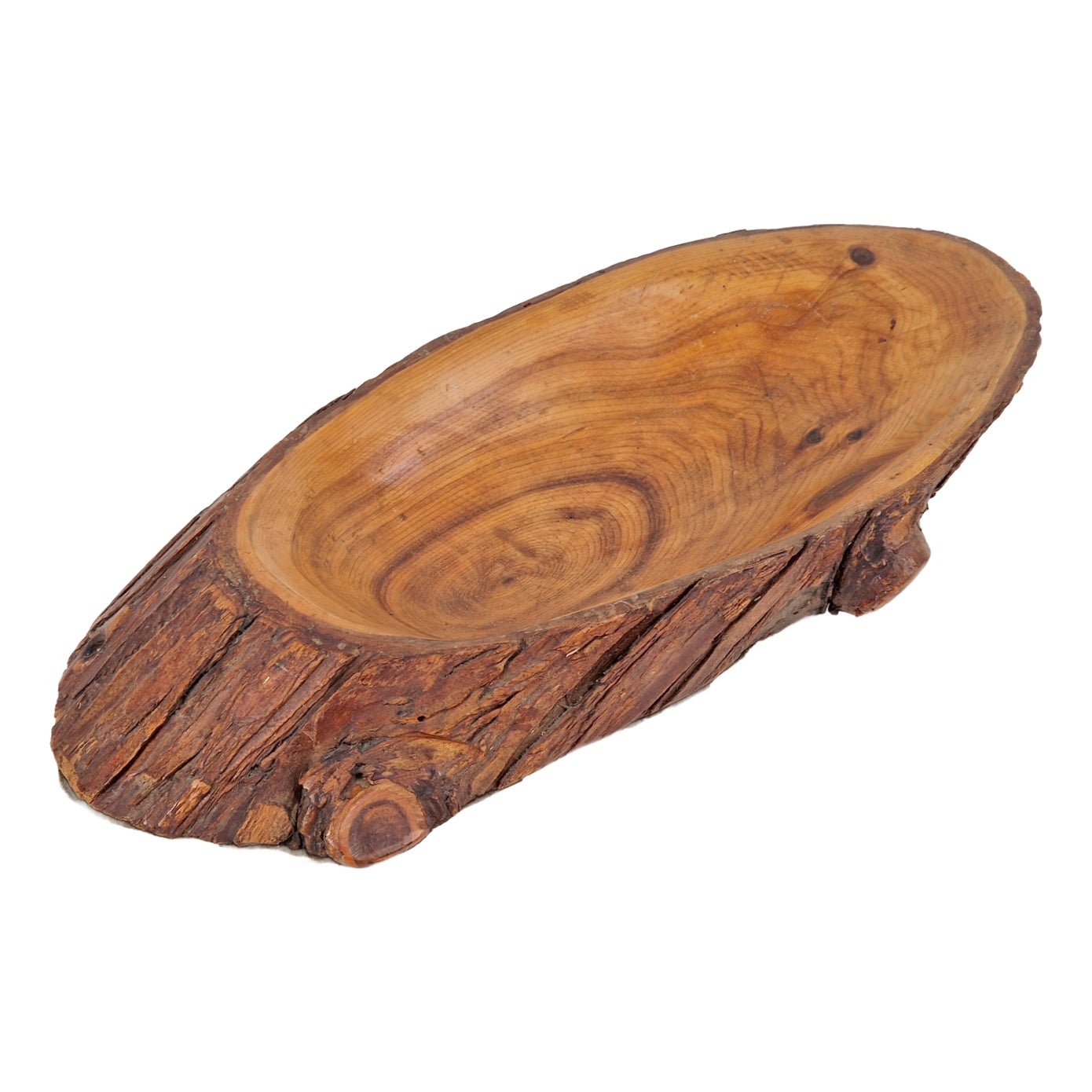 Vintage Brutalist Pine Tree Trunk Bowl, 1960s | Chairish