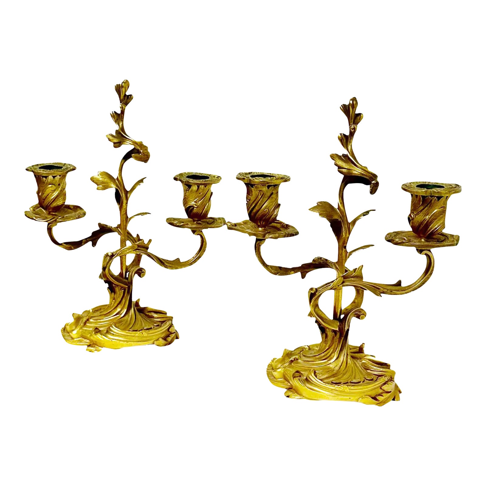 French Rococo Candlesticks - a Pair | Chairish