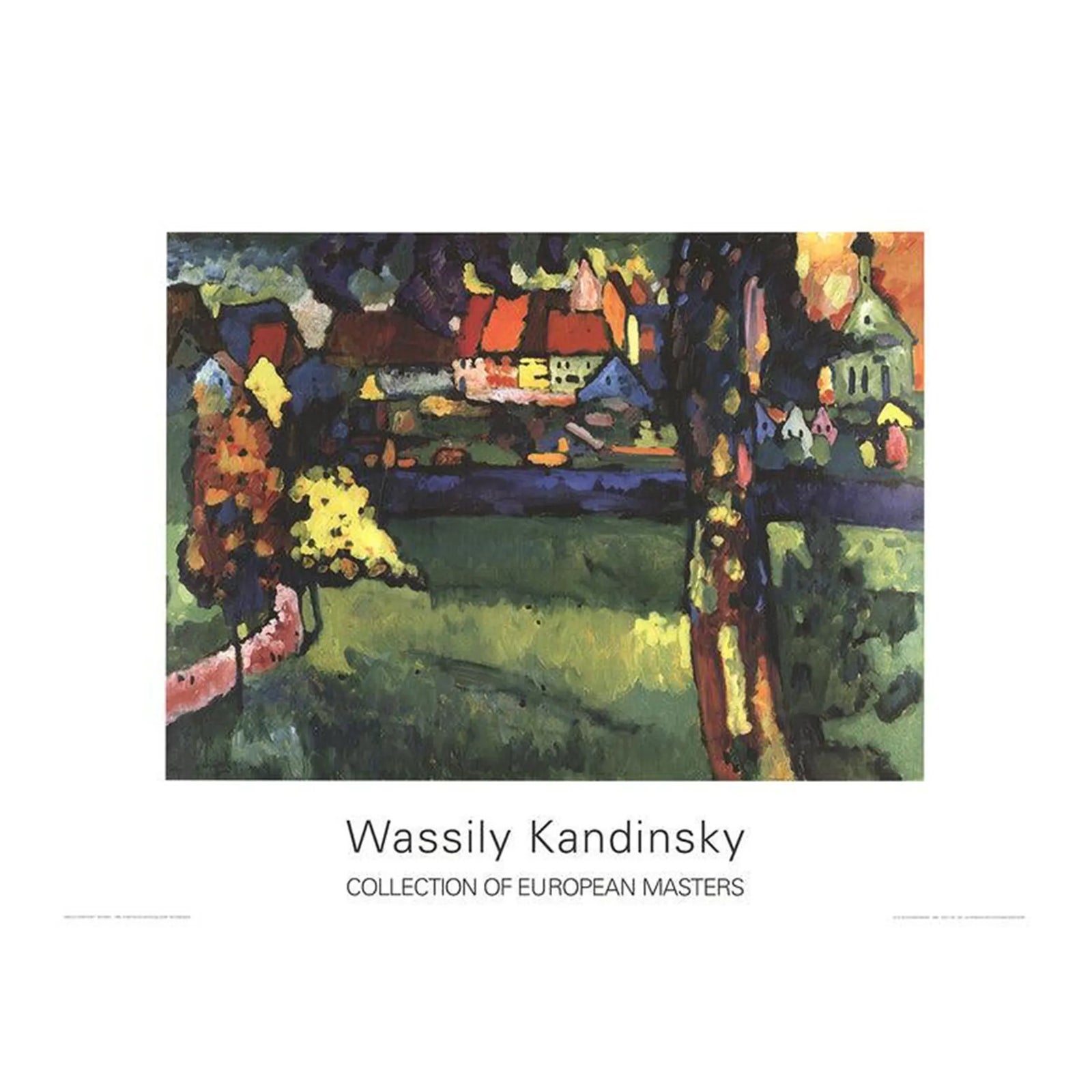 1994 Wassily Kandinsky 'Murnau' Expressionism Green,Multicolor,White ...