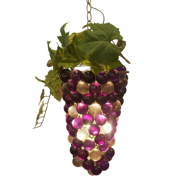 Mid-Century Grape Pendant Light Fixture Circa 1950s | Chairish