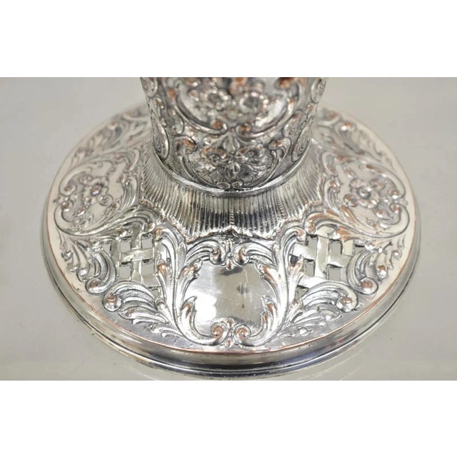 Antique English Victorian Repousse Silver Plated Cherub Vase Brides ...