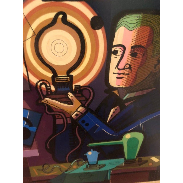 1960s Vintage Thom Vromen Signed Colored Lithograph Print of Thomas ...