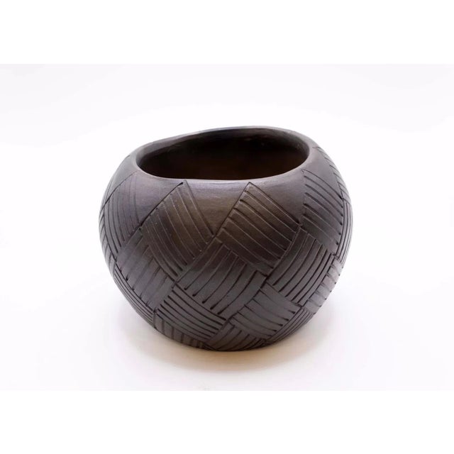 Vintage Lama Oaxaca Native Mexican Black Clay Vessels with Carved ...
