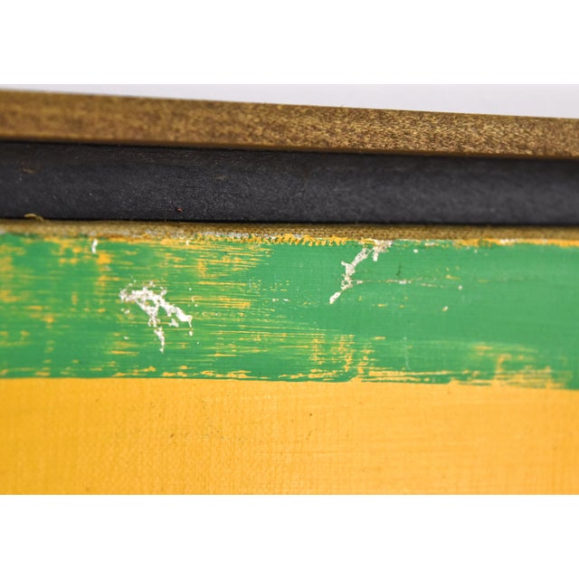 Vintage 1960 Colorful Abstract Oil Painting by Peter Butterfield | Chairish