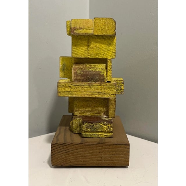 Tom Trubshaw (1971-), Colorful Geometric Abstract Wood Sculpture ...