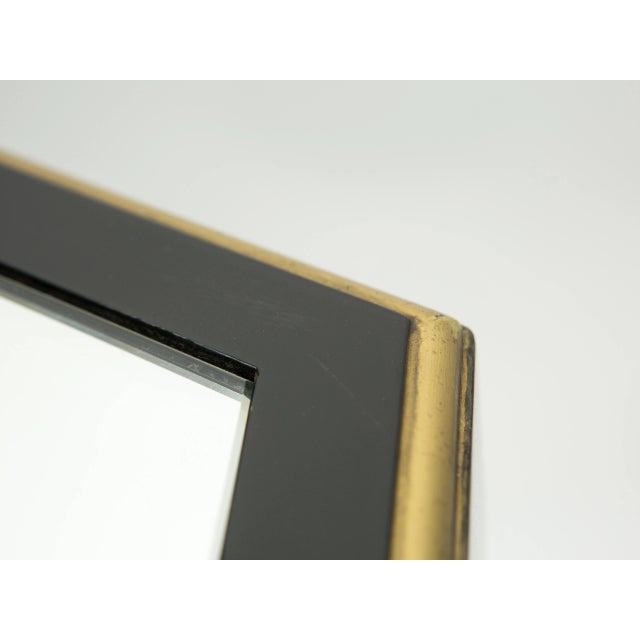 1970s Maurice Hirsch French Neoclassical Black Gilded Mirror Table ...