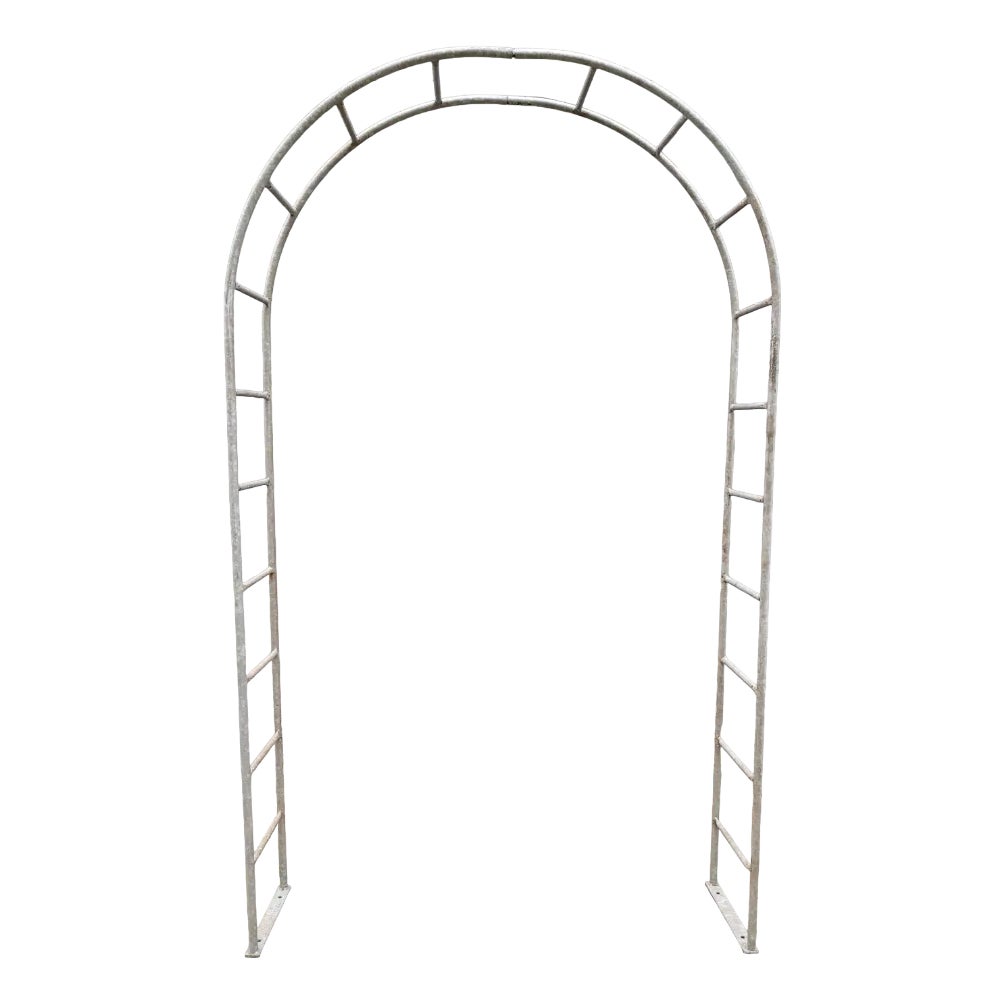 Classic Galvanized Rose Arch Rack for Climbing Plants | Chairish