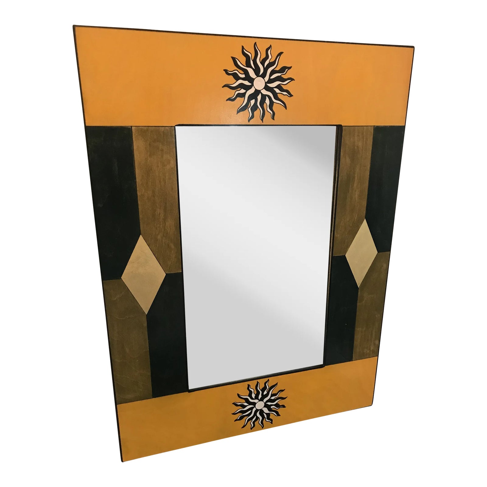 2000s Custom Hand Painted Mirror | Chairish