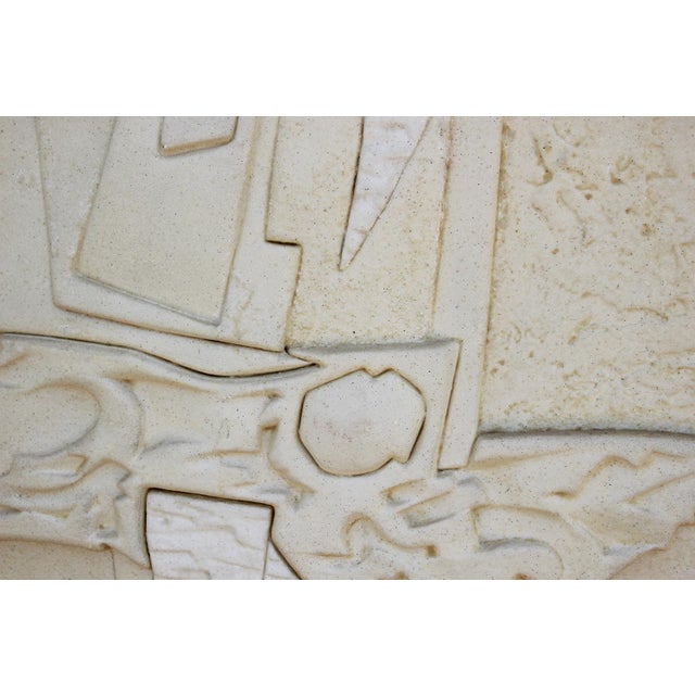 1968 "Polyurethane Relief #16" White Abstract Geometric Sculptural ...