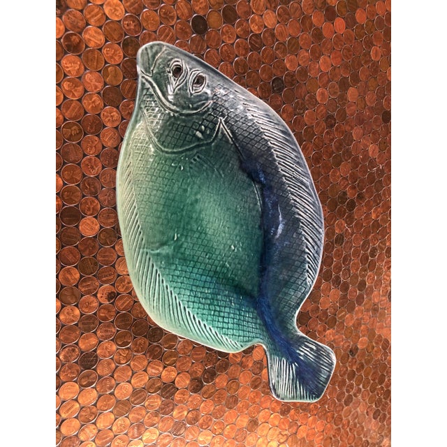 Early 21st Century Ann Gerrity (Ann Elizabeth) Studio Ceramic Flounder ...