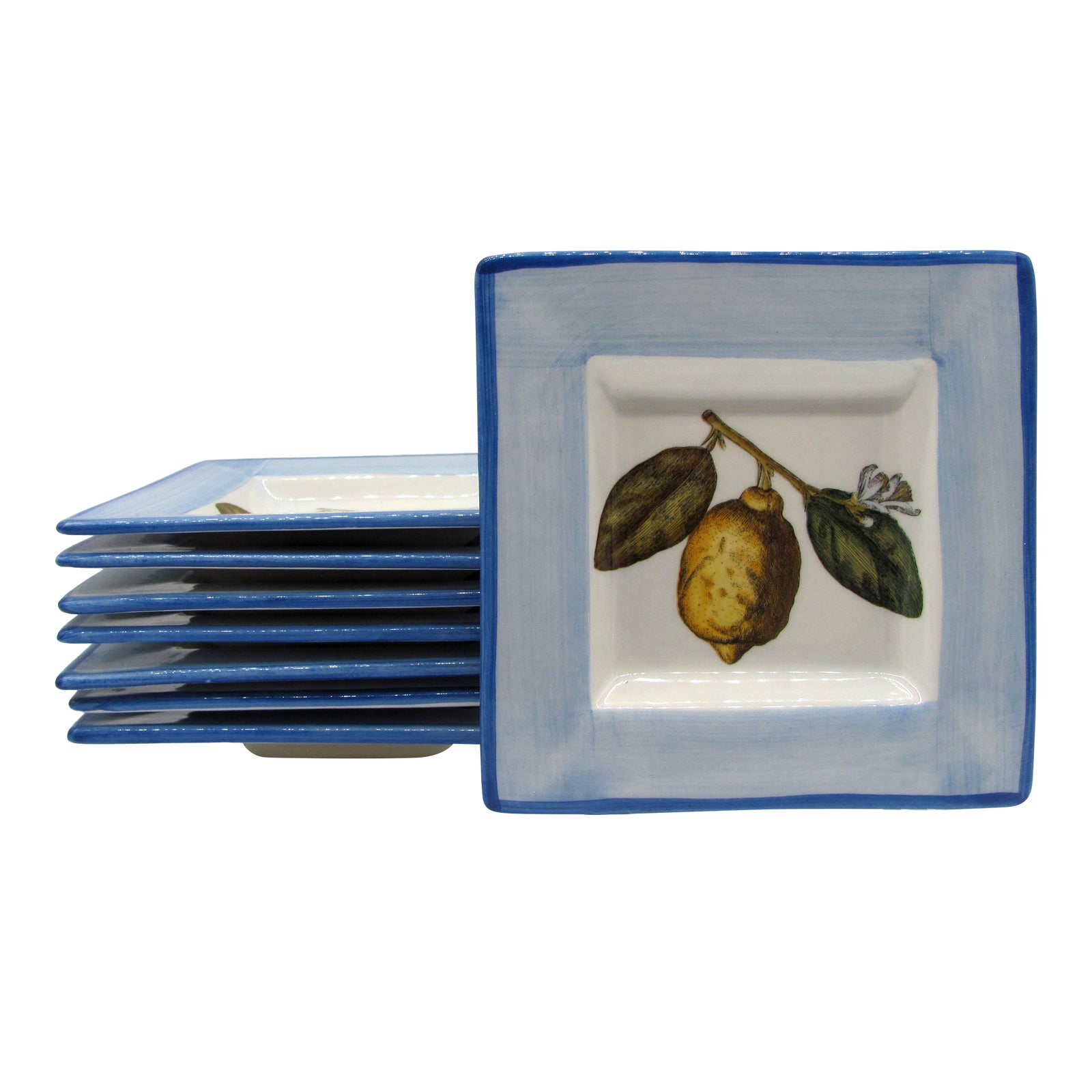 Vintage Villeroy & Boch Amarillo Lemon Square Appetizer Plates - Set of ...