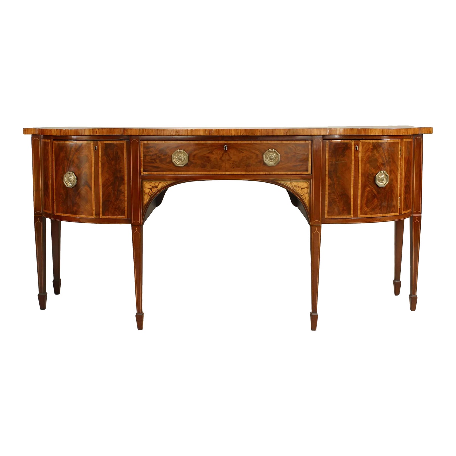 English Georgian Mahogany Sideboard | Chairish