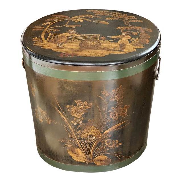 New Eastern Rice Barrel Oval Storage Bin | Chairish