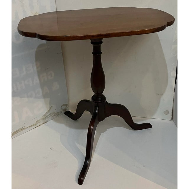 1960s Vintage Small Mahogany Tilt Top Table | Chairish