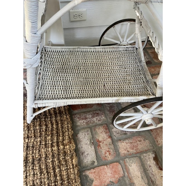 Wicker Cart With Removable Tray | Chairish