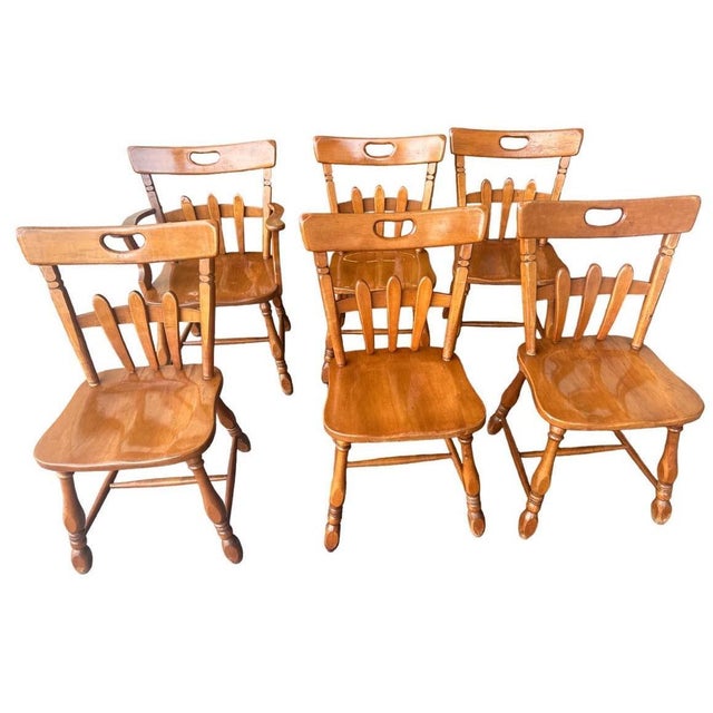Betty Draper 'Mad Men' Maple Breakfast Room Chairs by Willett Furniture ...