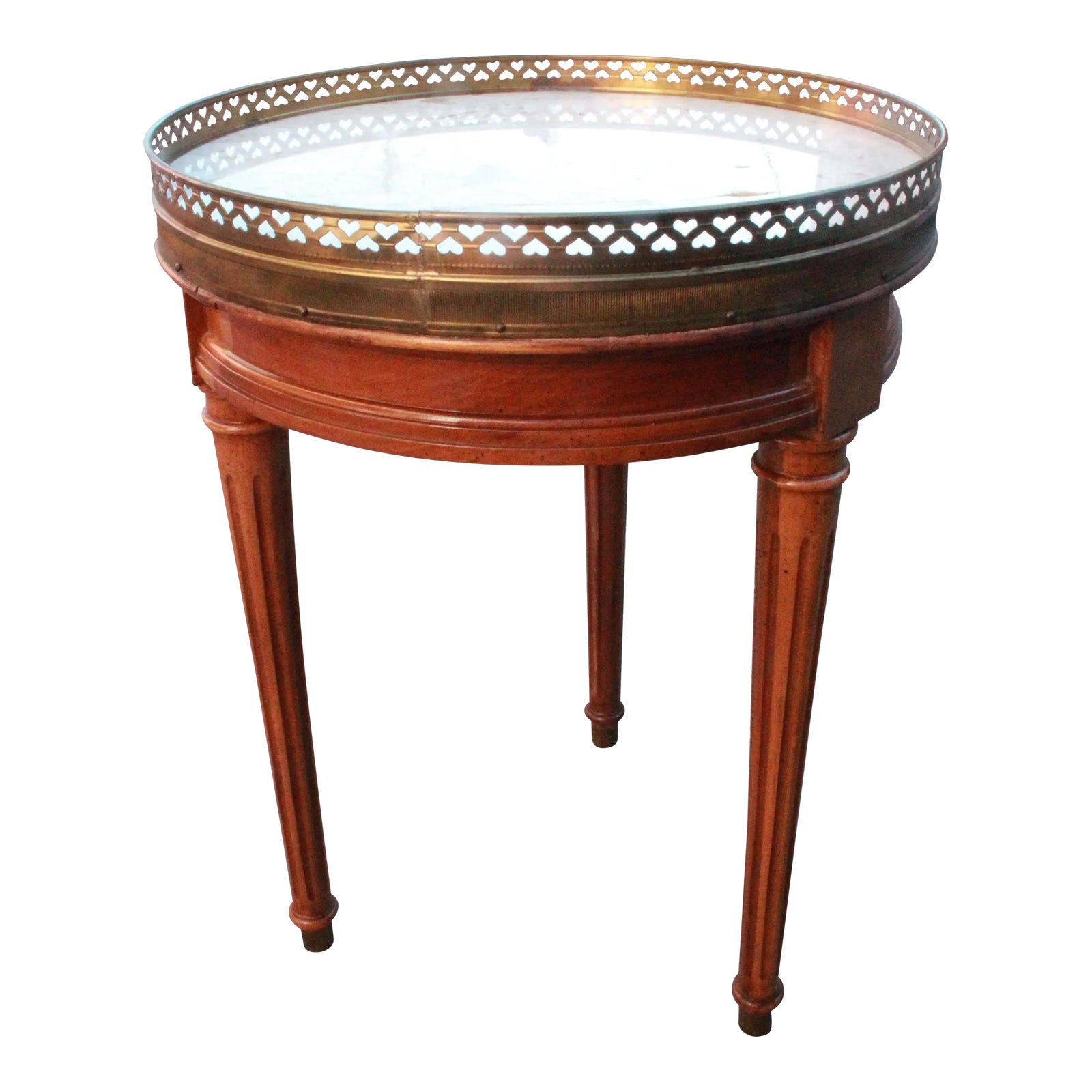 Brandt Mid 20th Century Vintage Marble Top French Louis XV Style Walnut ...