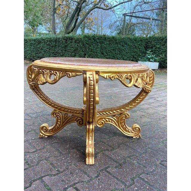 1950's Italian Baroque / Rococo Coffee Table From Gild Beech and ...
