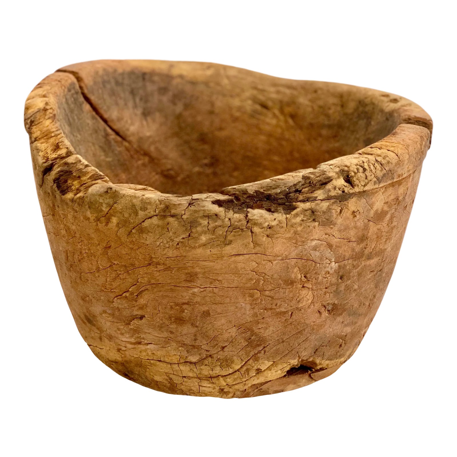 Vintage Rustic Tree Trunk Planter | Chairish