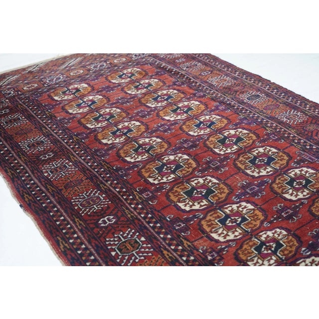 Vintage Turkmen Rug 3'8'' X 5'9'' | Chairish