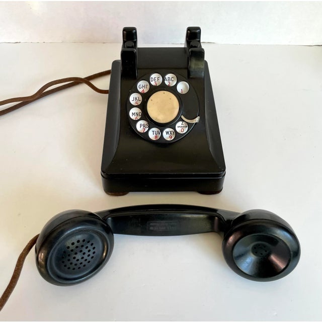 1930's Western Electric Prewar Model 302 Black Telephone | Chairish