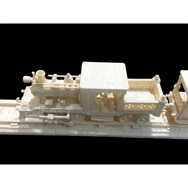 1980s Camel Bone Train Set - 4 Pieces | Chairish