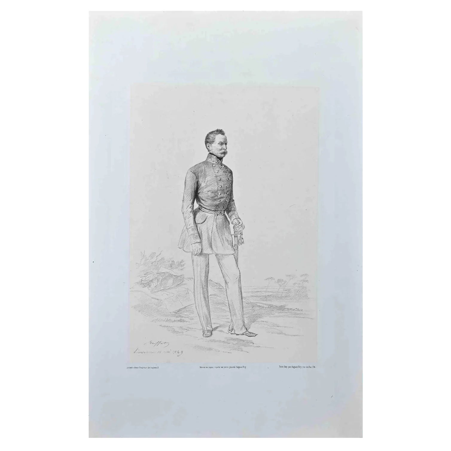 Denis Auguste Marie Raffet, Portrait, Lithograph, 19th Century | Chairish