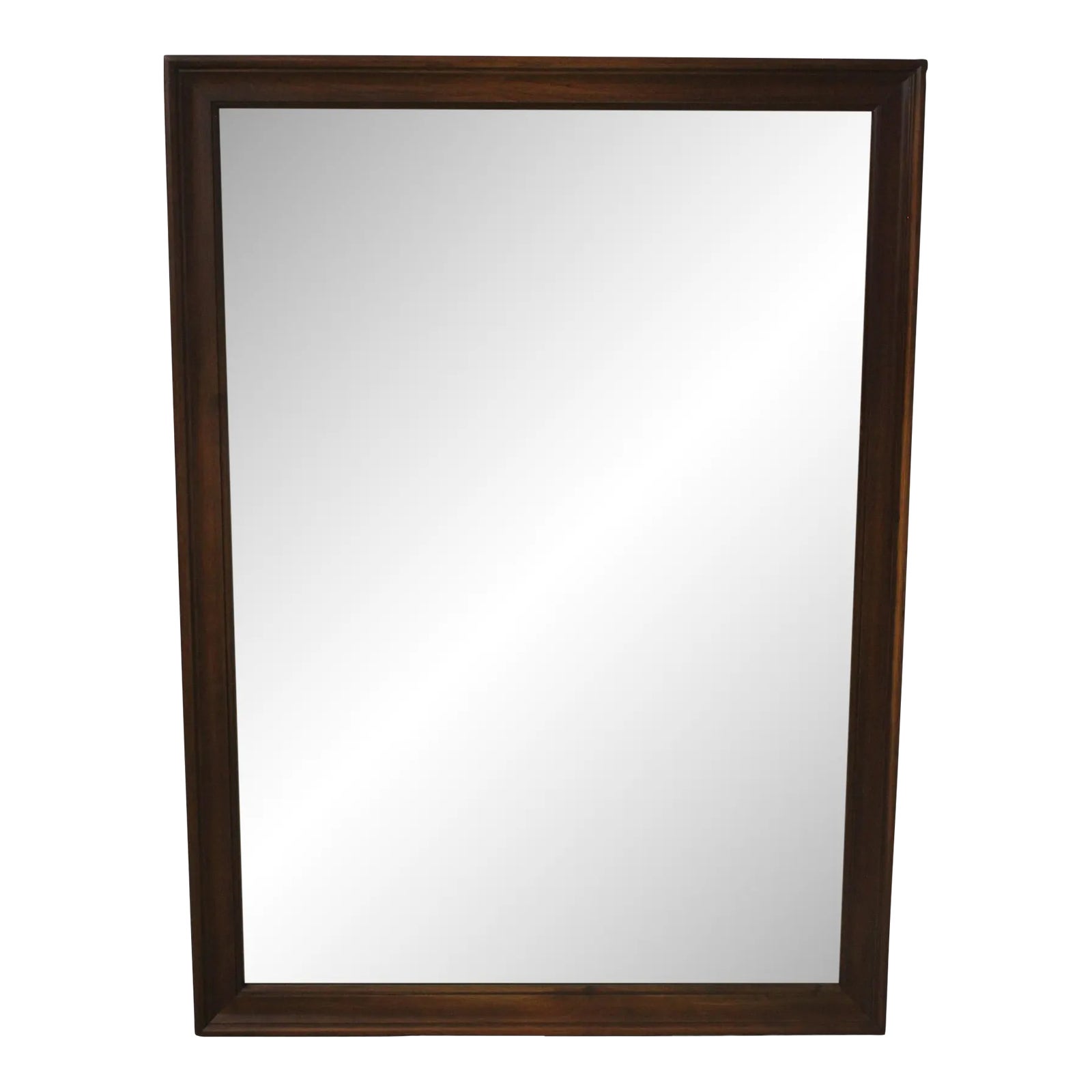 Rectangular Solid Cherry Frame Mirror | Chairish