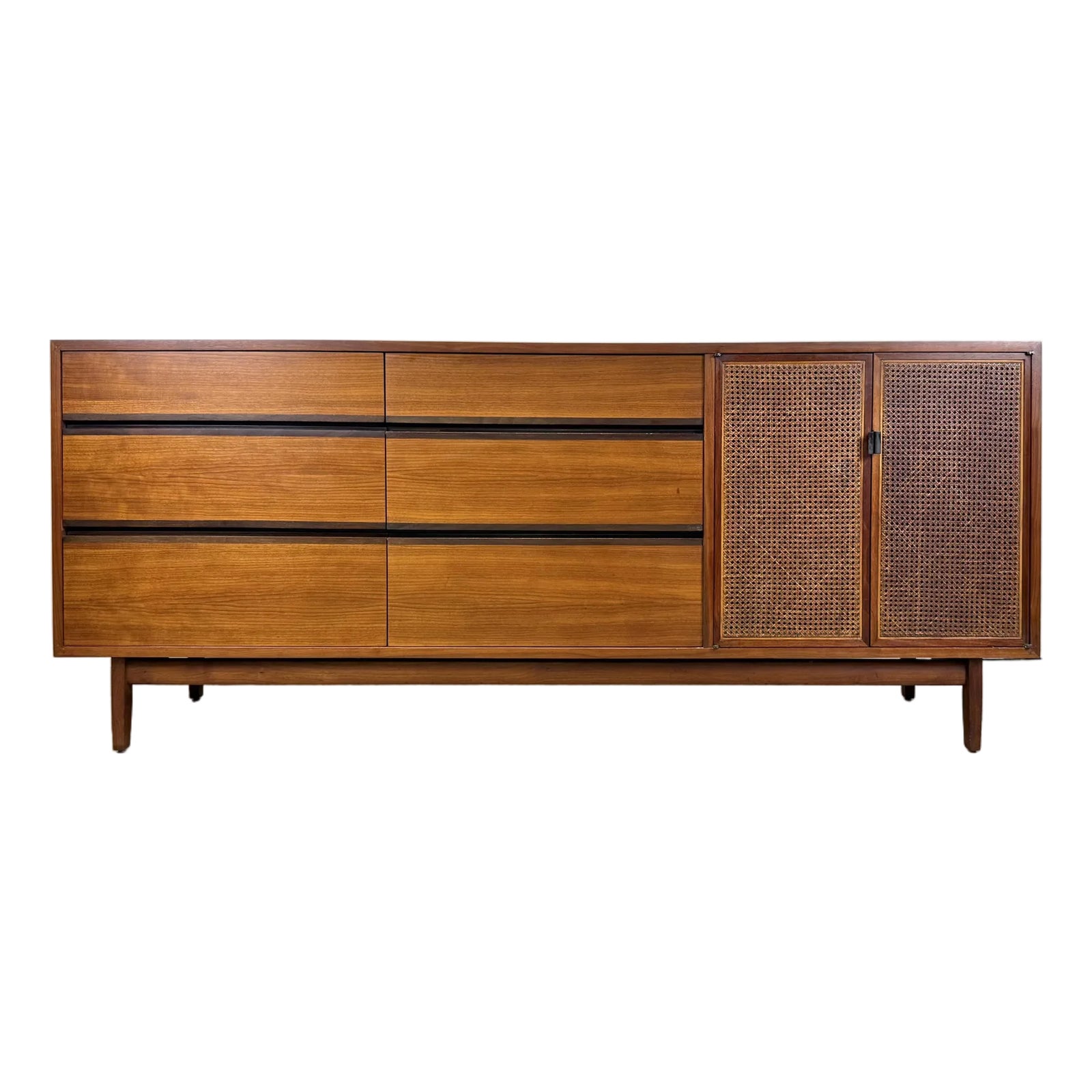 Mid Century Modern Walnut Long Dresser / Credenza by Kipp Stewart for ...