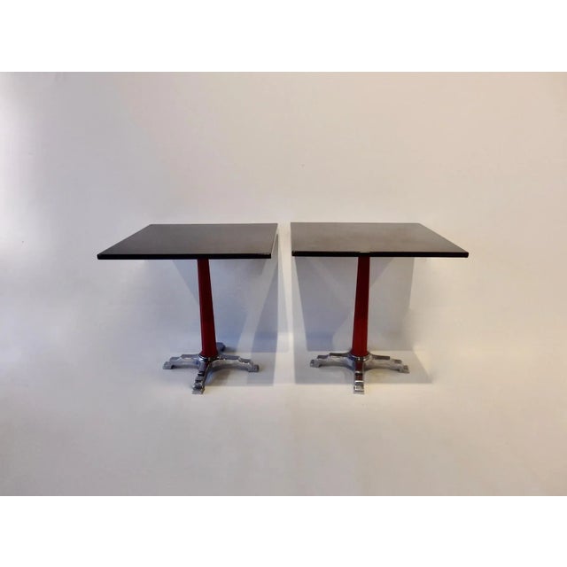 Mid 20th Century Art Deco Chrome Base Bistro Speakeasy Table | Chairish