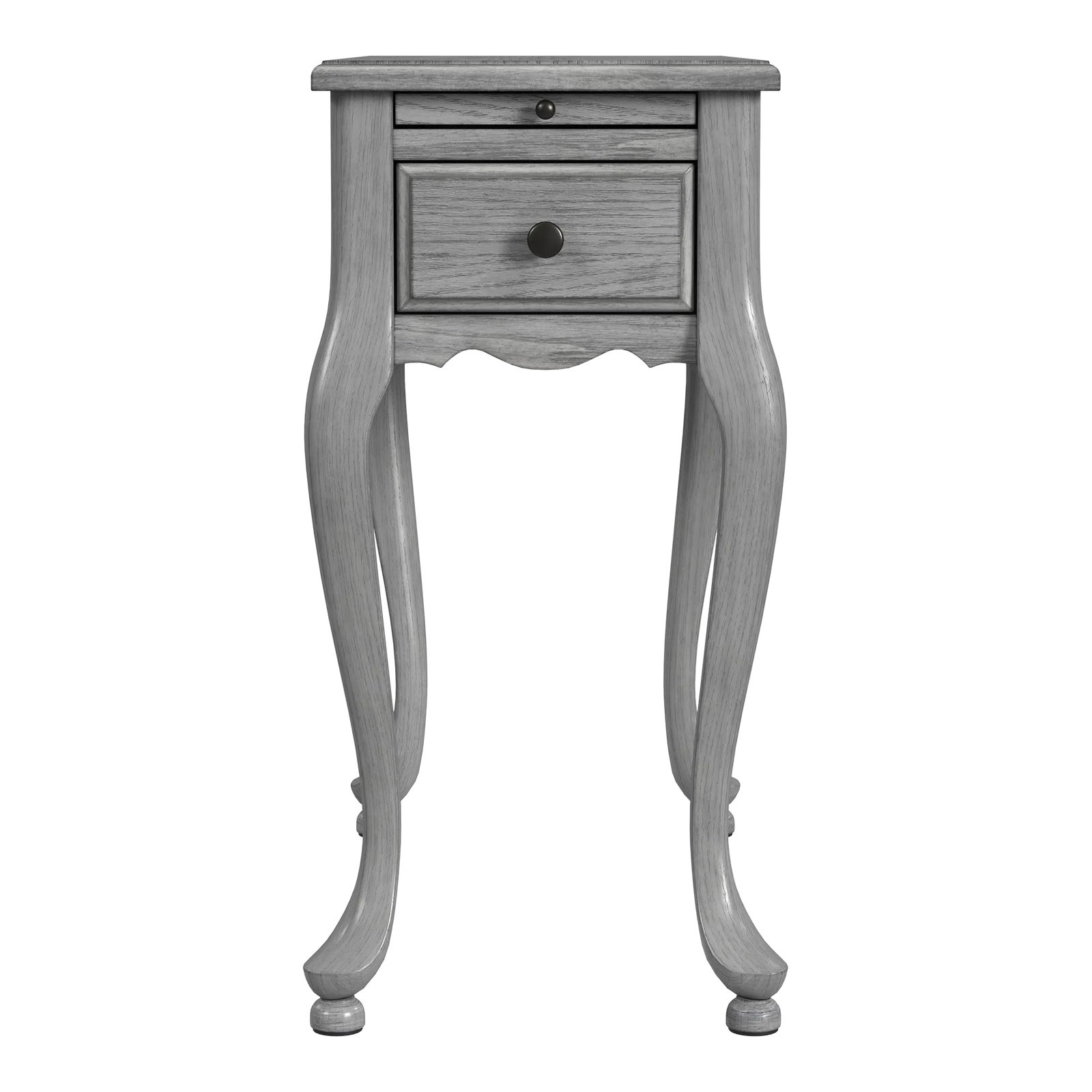 Croydon 1 Drawer with Pullout Side Table, Gray | Chairish