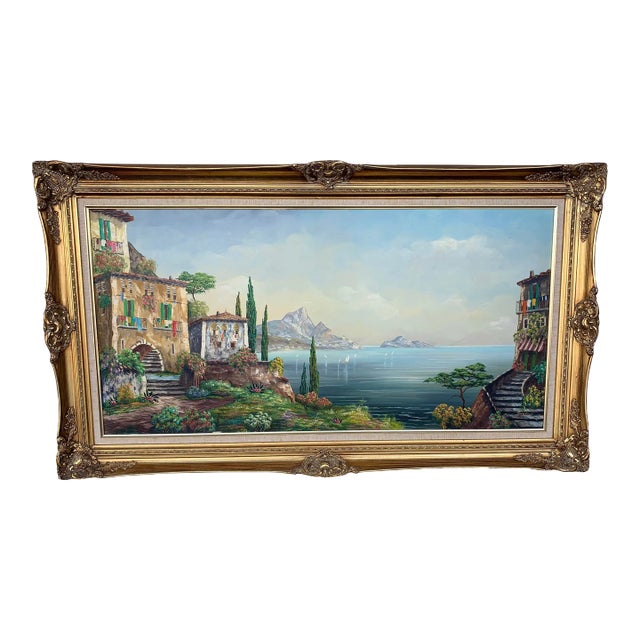 Vintage Original Luigi Sandini Italian Scene Oil Painting, Framed ...
