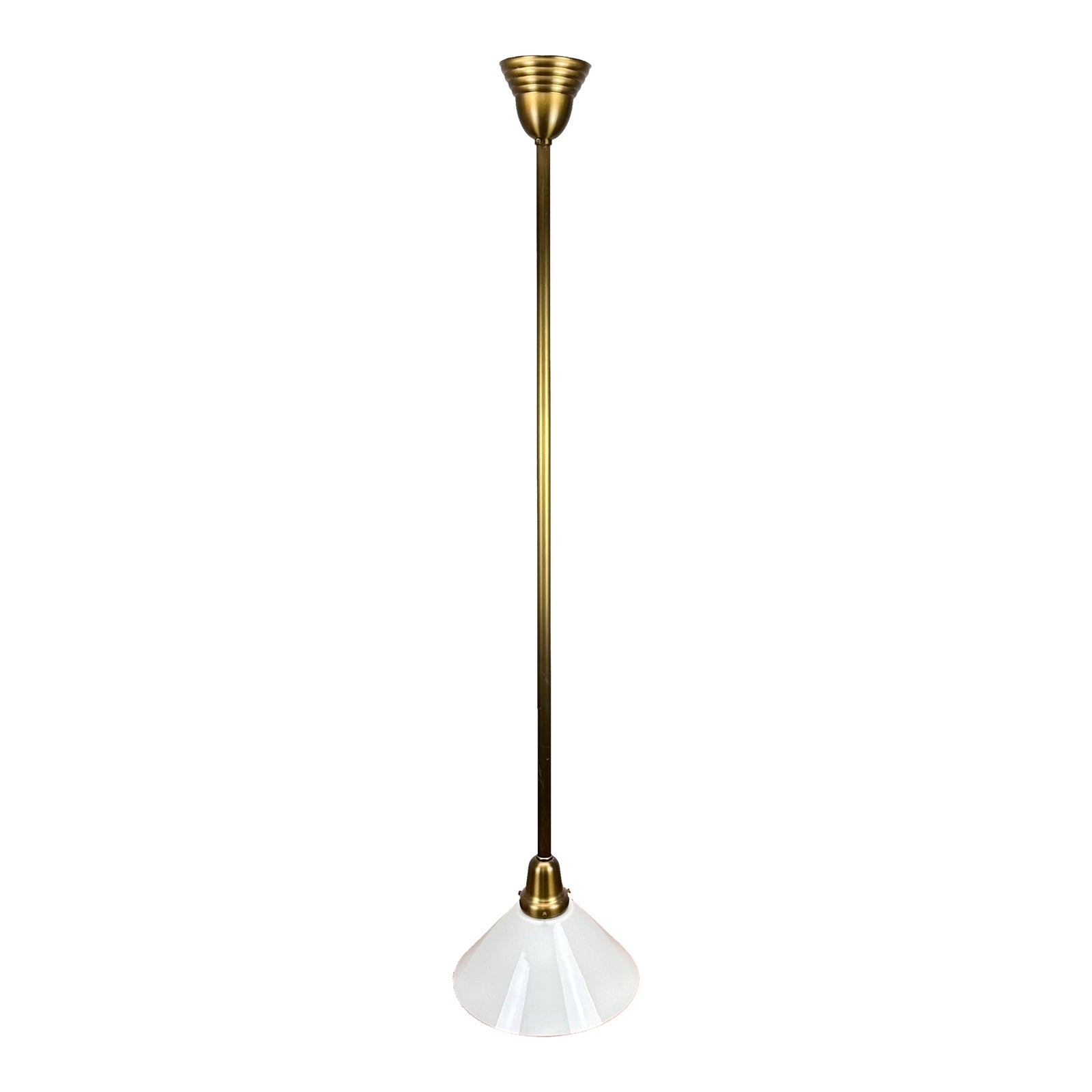 Rejuvenation Lighting Schoolhouse Style Pendant Light in Satin Brass ...