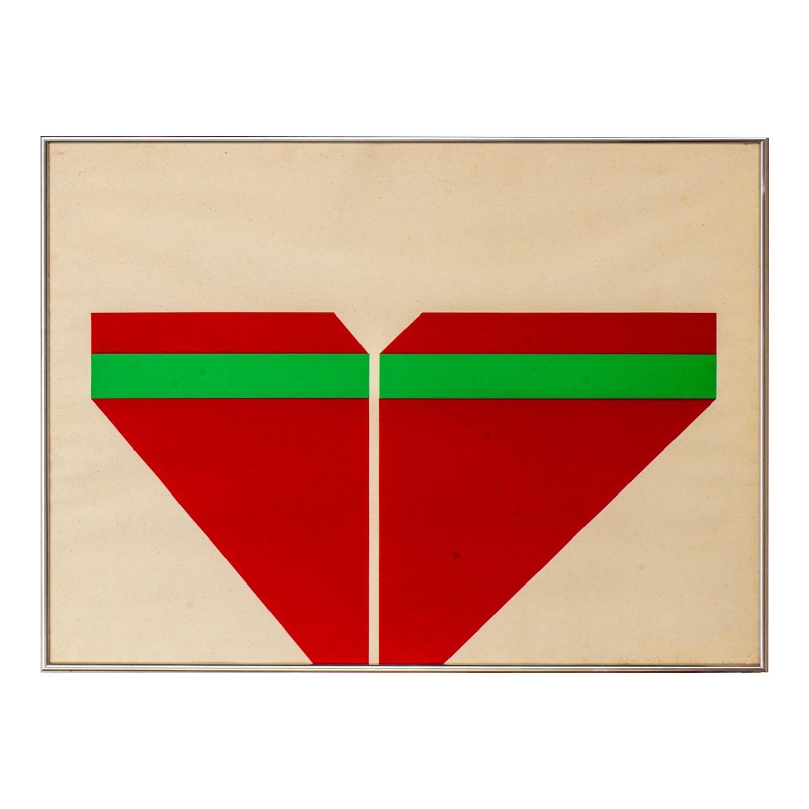 Minimalist "Signs" Lithograph in Colors, 1969 | Chairish