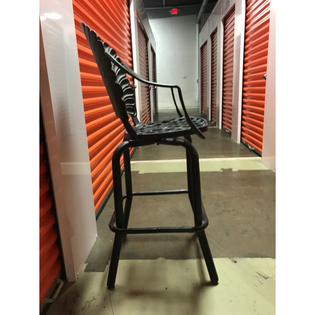 1960s Venetian Grotto Style Scalloped Shell Back Bar Stools - Set of 2 ...