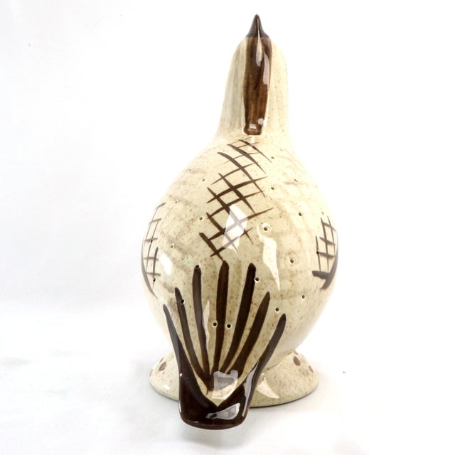 Mid Century Large Redwing Pottery Quail Hors d'Oeuvres Appetizer Server ...