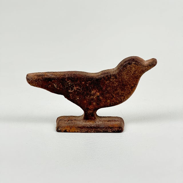 Vintage Cast Iron Bird Shooting Target / Paperweight / Sculpture | Chairish