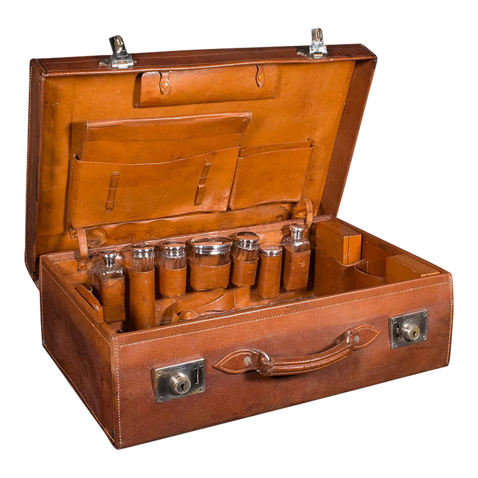 1920's Antique Gentleman's Valet Suitcase | Chairish