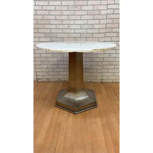 Mid 20th Century Mid Century Modern Structural Metal Octagonal Pedestal ...