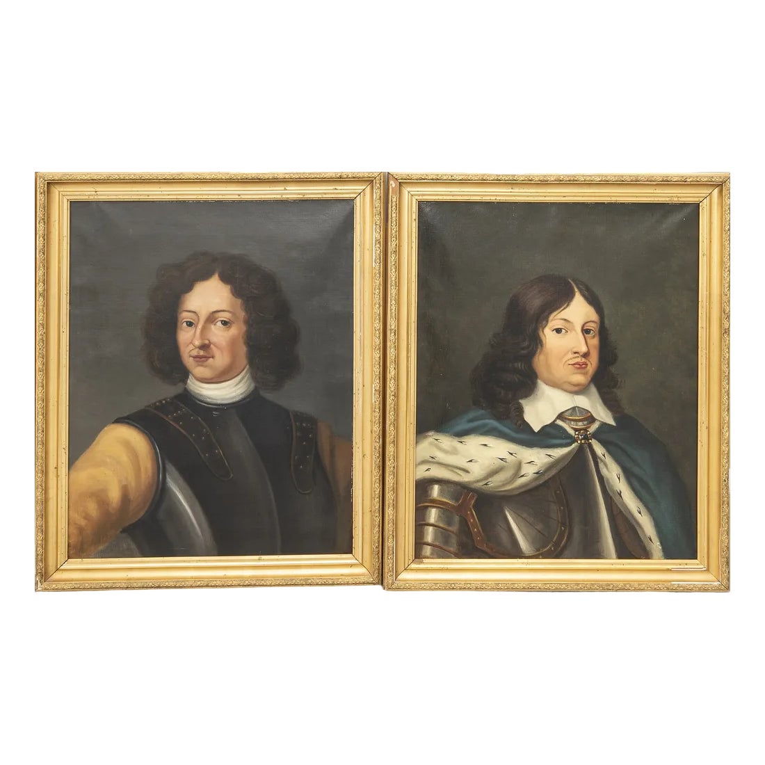 Swedish King Portraits, 1800s, Oil on Canvases, Framed, Set of 4 | Chairish