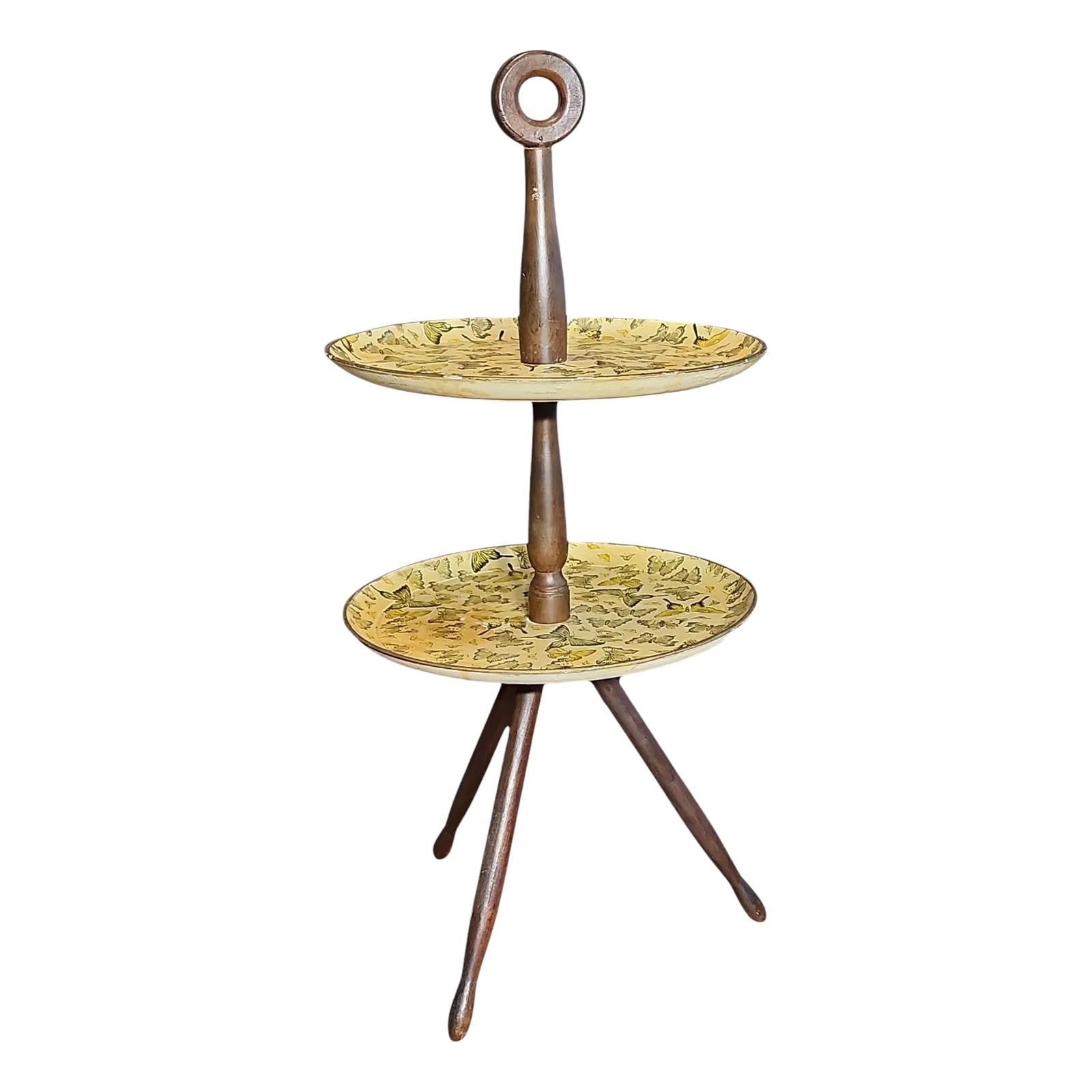 1930s TwoTier Butterfly Serving Butler | Chairish