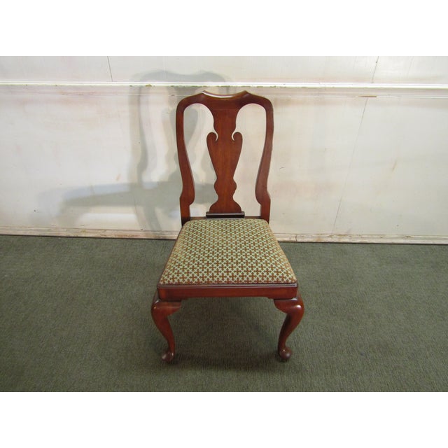 Henkel Harris Solid Cherry Set of Six Queen Anne Dining Chairs | Chairish