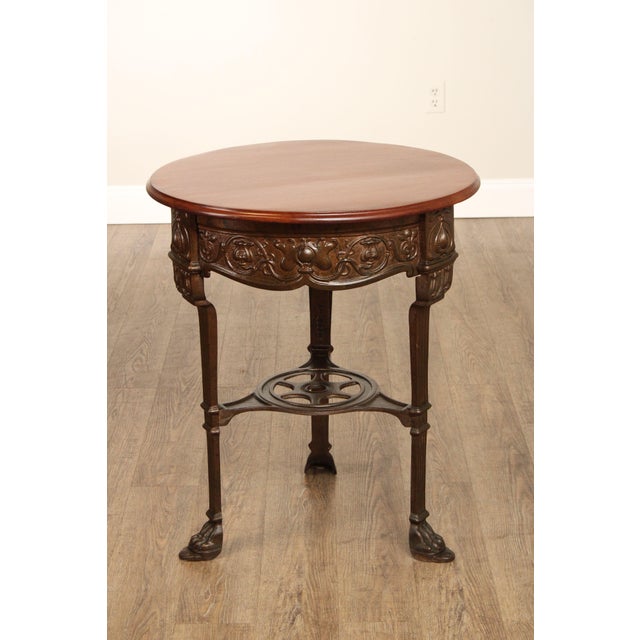 Antique Victorian Cast Iron Pub Table | Chairish