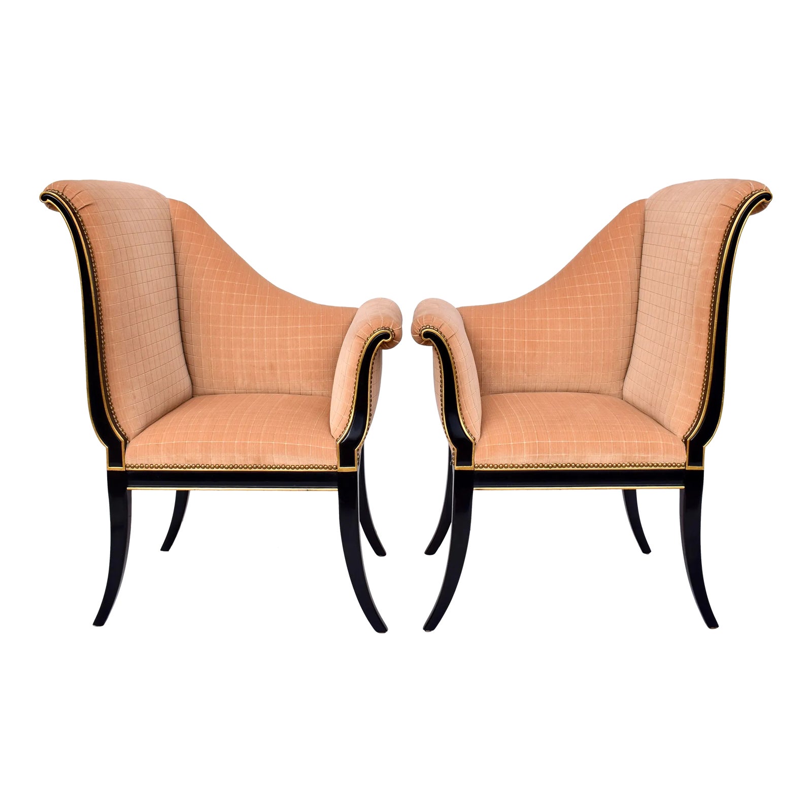 Karges Furniture Parler Deux Right & Left Regency Chairs | Chairish