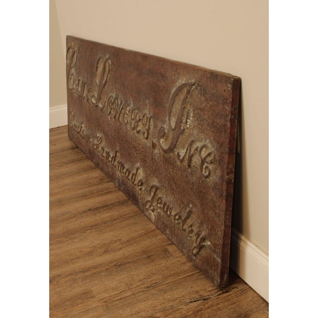 Vintage Copper Trade Sign, Custom Handmade Jewelry | Chairish