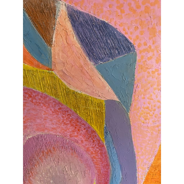 1975 "Le Chat" Abstract Oil Painting by Angel Ponce De Leon, Framed ...