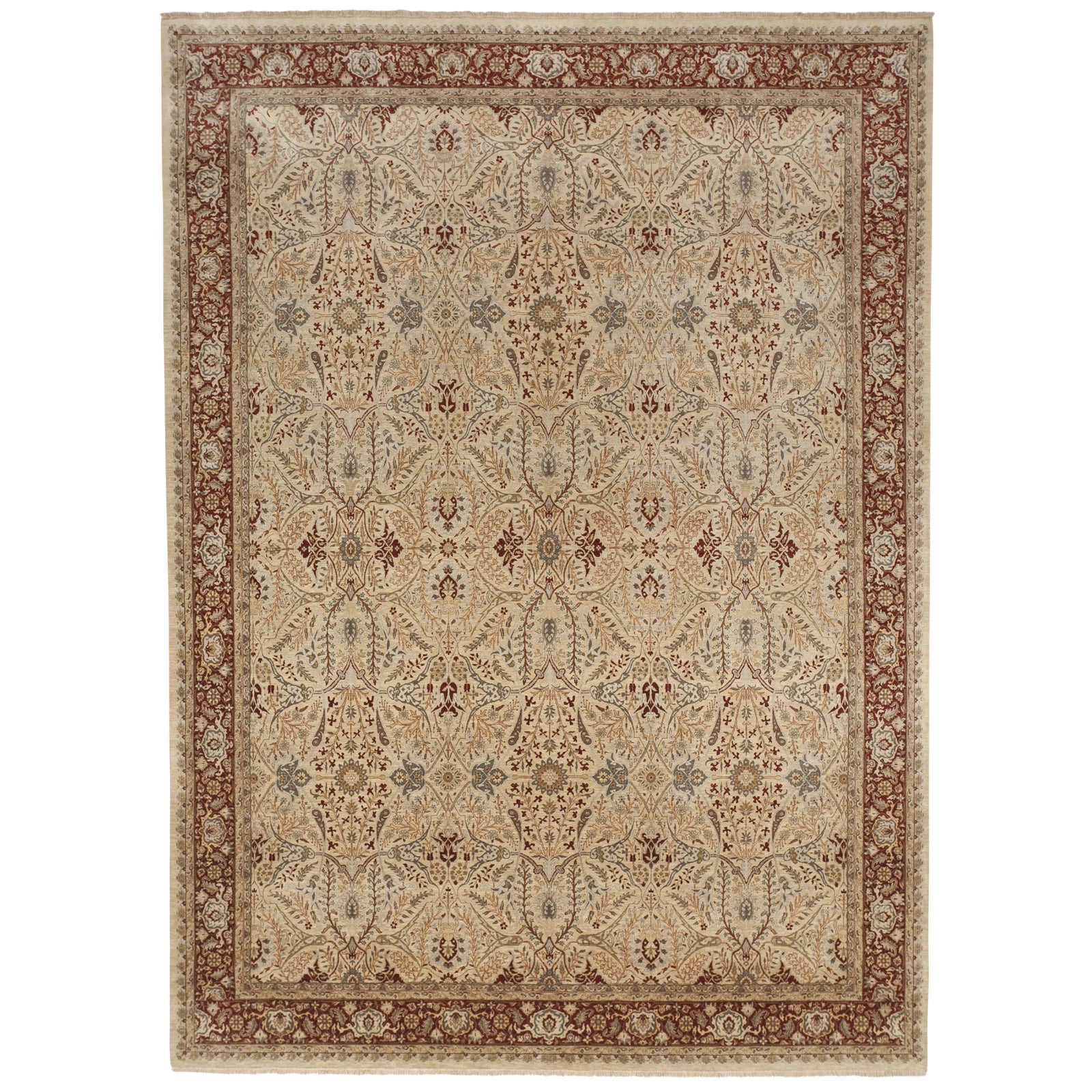 Handmade Agra Style Rug - 8'7" x 11'10" | Chairish
