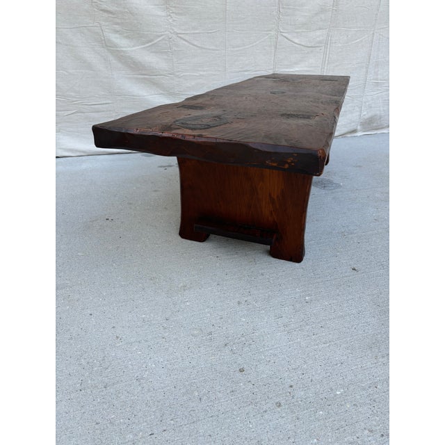 Hunt Country Furniture Rustic Rough Cut Pine Coffee Table | Chairish