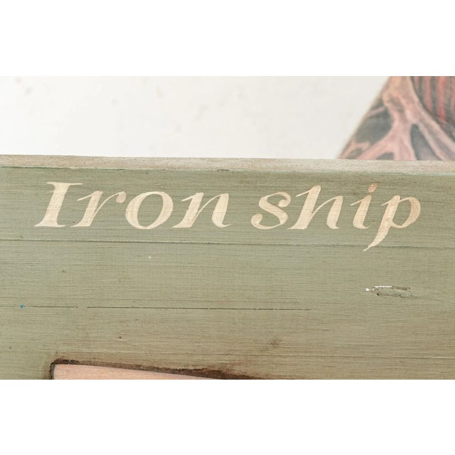 Vintage Hand Made Half Hull Model of Iron Ship Atlas | Chairish