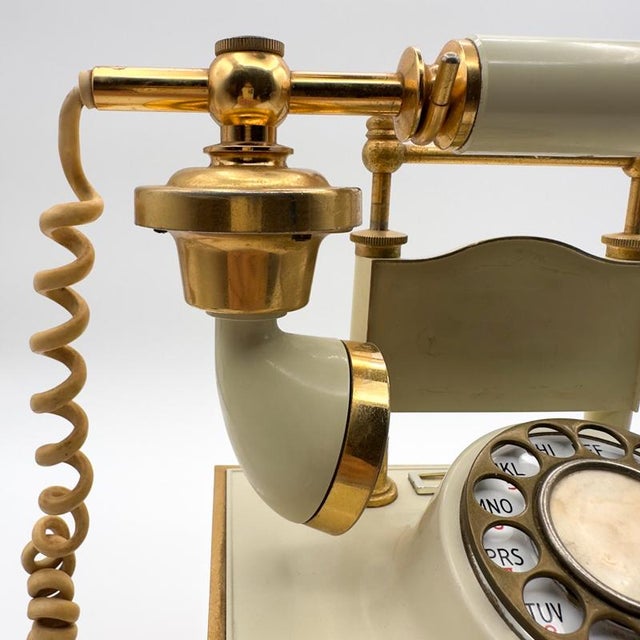 Vintage Deco-Tel French Victorian Style Rotary Dial Phone Ivory Gold ...